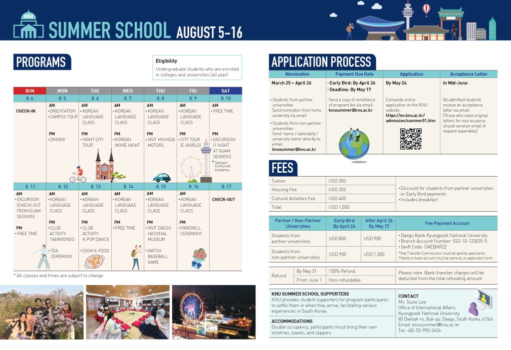 2024 Kyungpook National University (KNU) Summer School – Program Studi Bahasa dan Kebudayaan ...